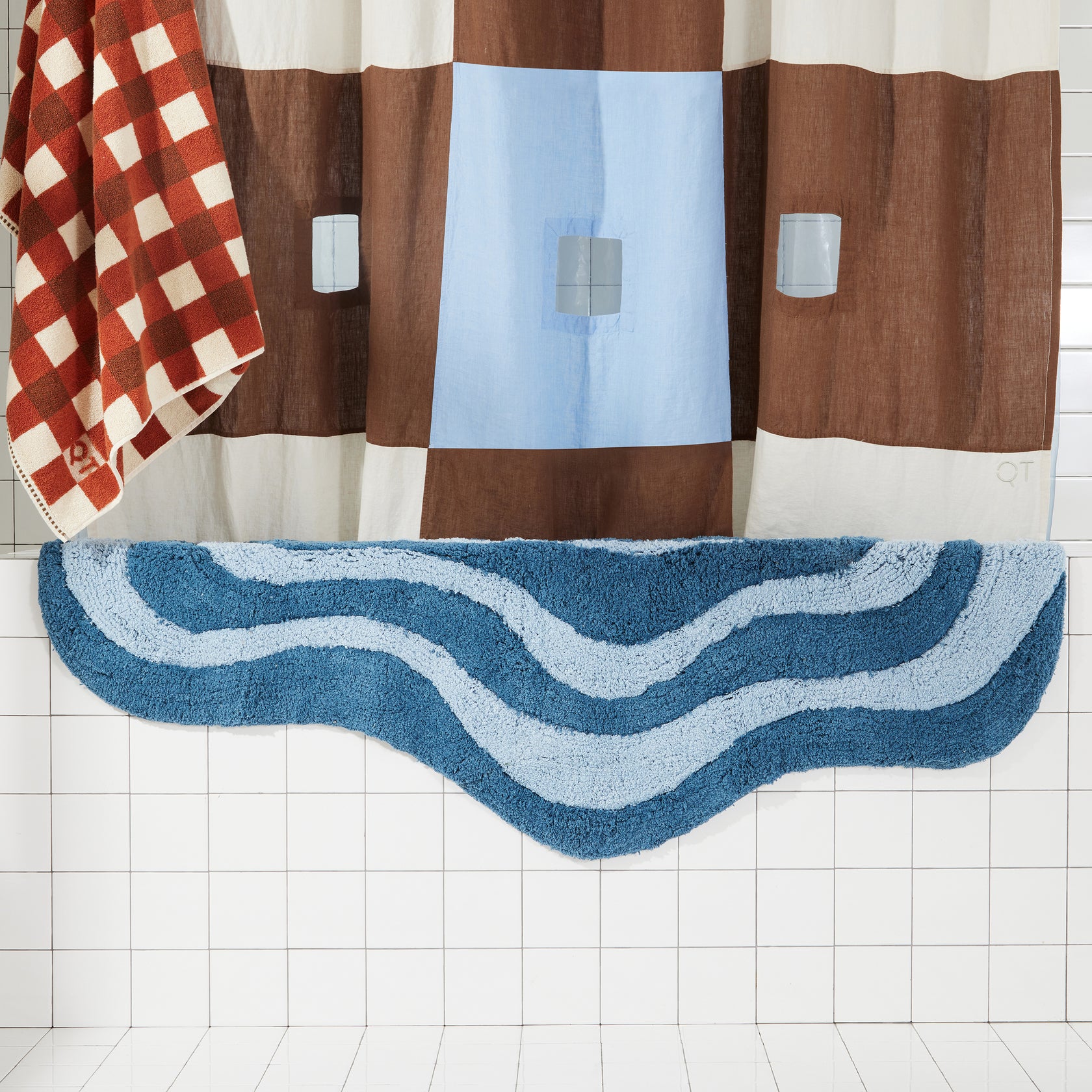 Lost Coast Atlantic | Blue Cotton Bath Rug | Quiet Town