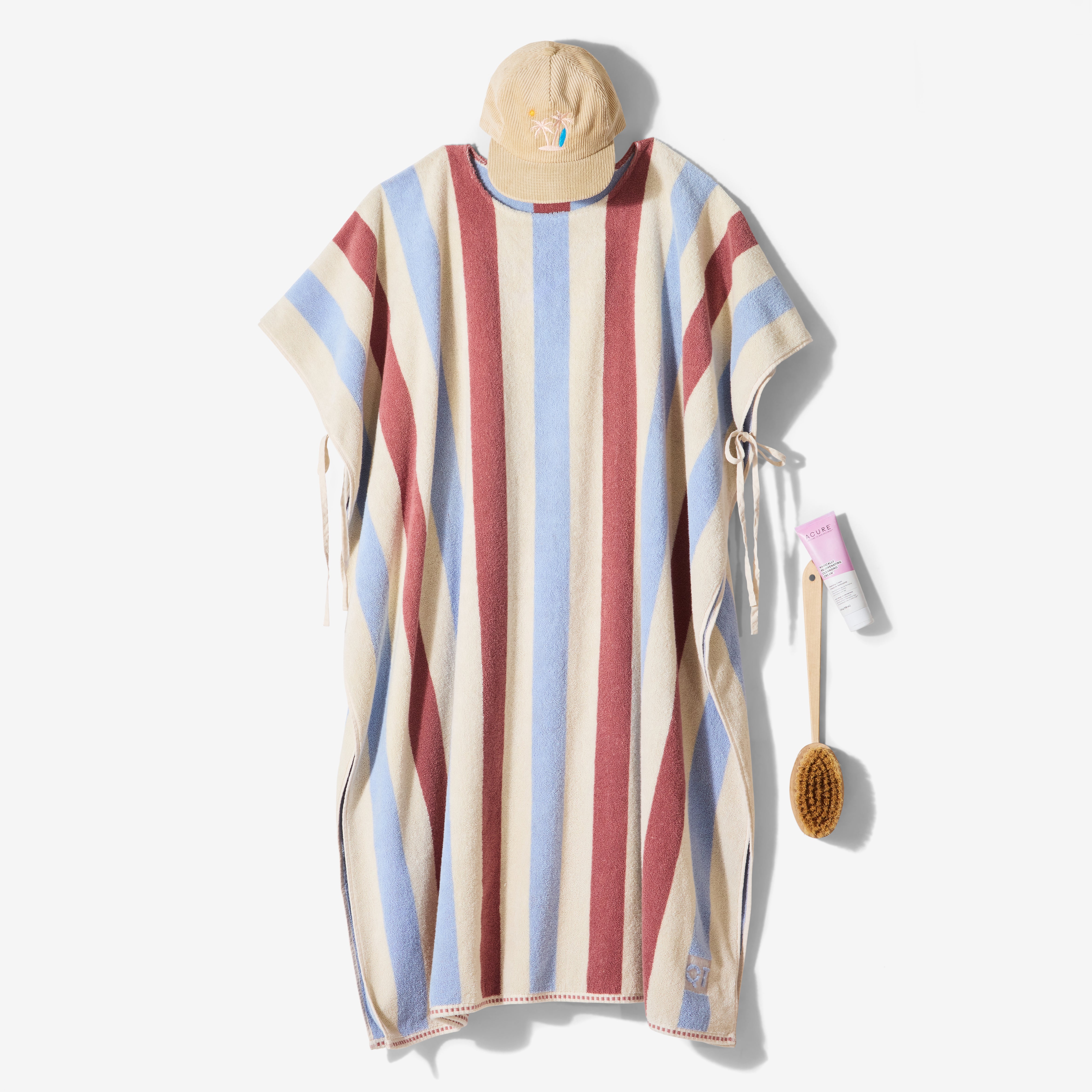 Catalina Poncho | Blue & Rose Terry Poncho | Quiet Town