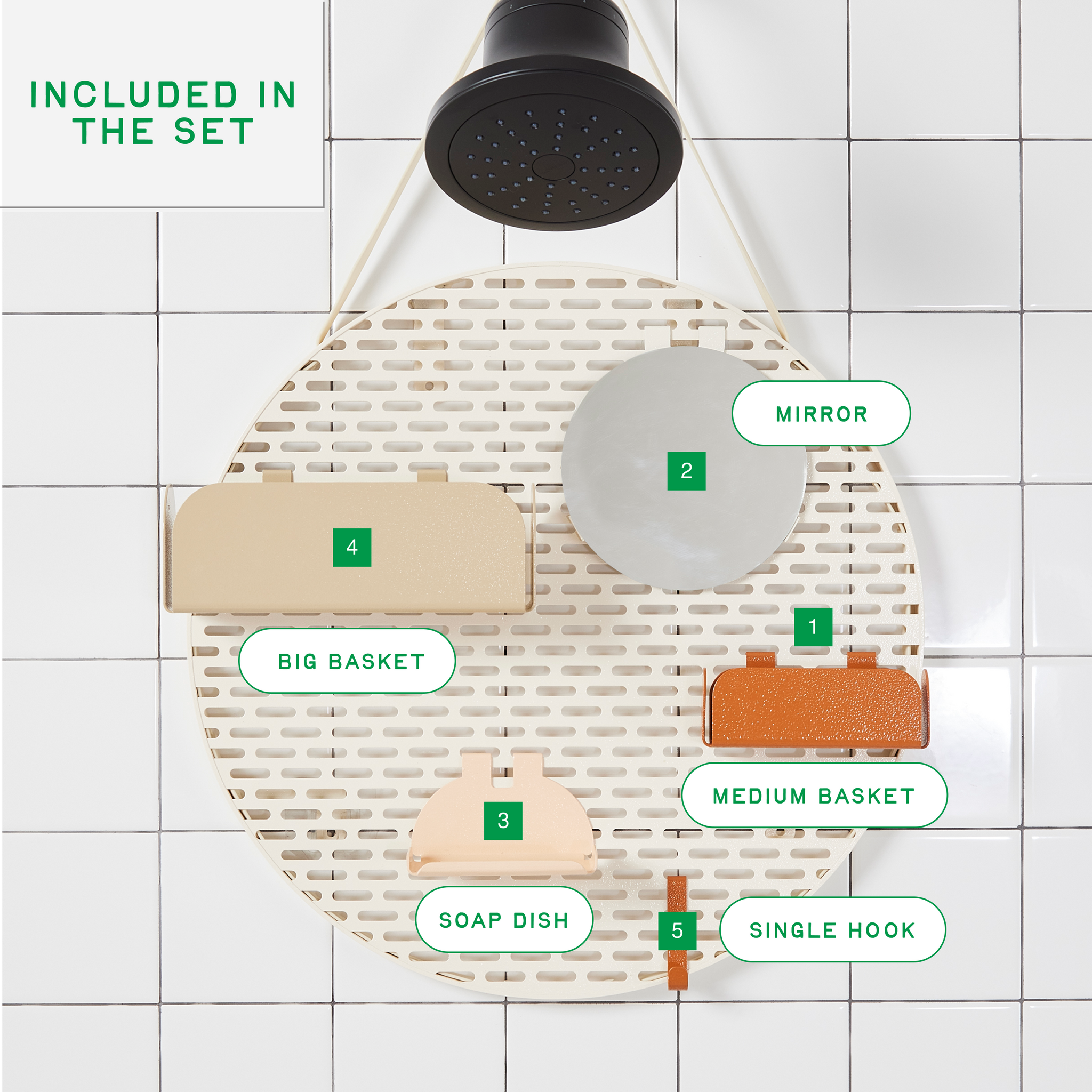 The Spot Sand | Beige Shower Organizer | Quiet Town