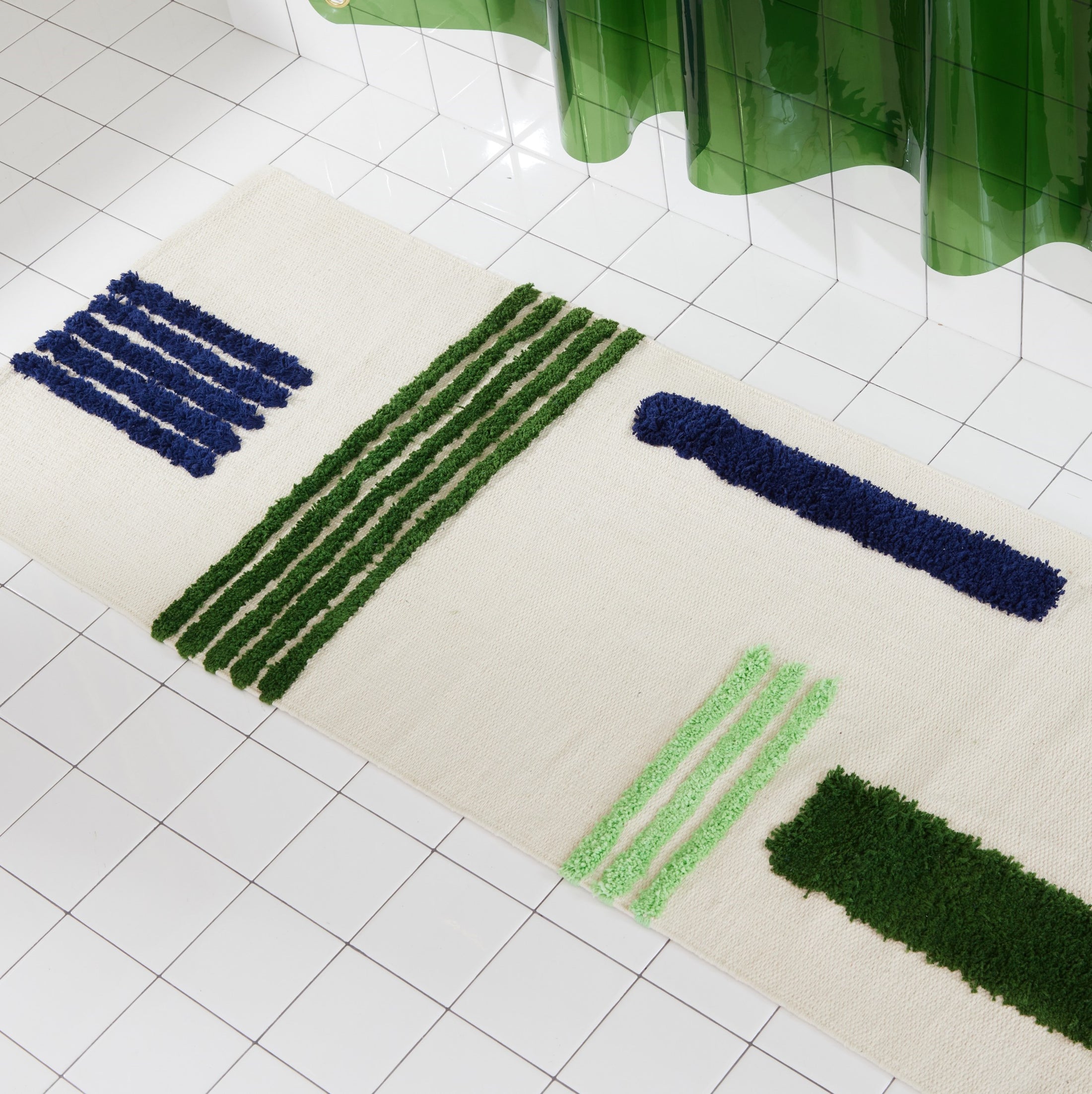 Reyes Pine | Green Cotton Bath Rug | Quiet Town